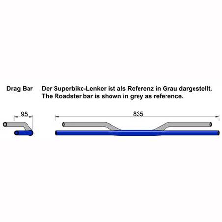 GUIDON LSL DRAG BAR LD1 28,6MM - LSL - 128AXD2SW