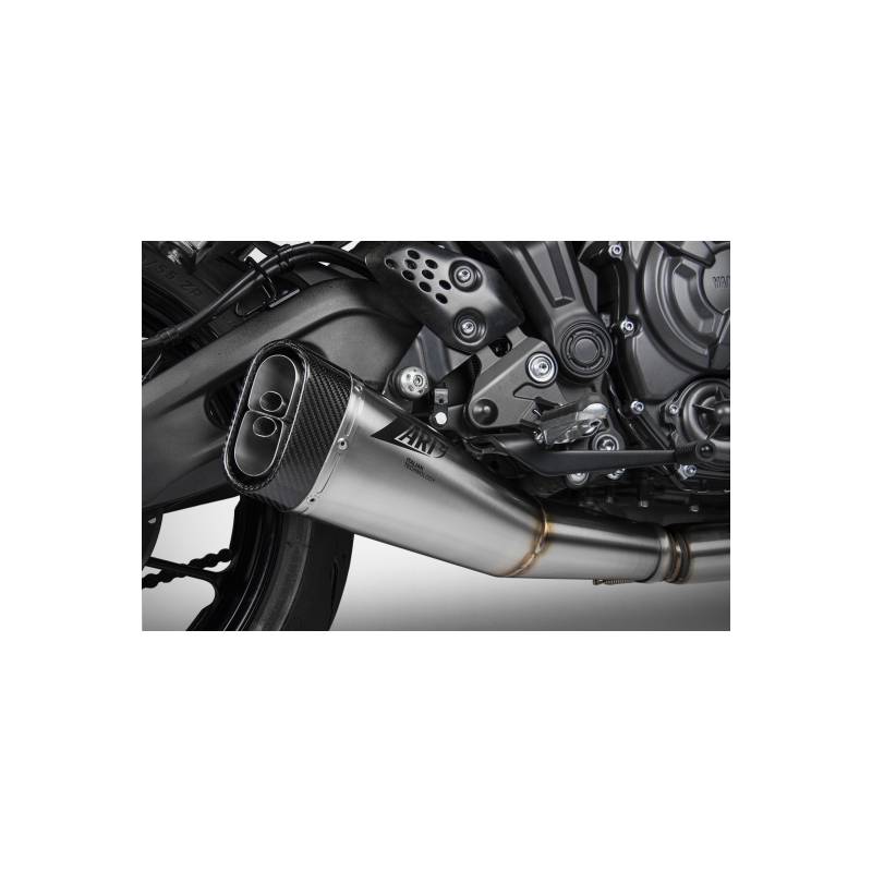 Ligne complète Euro5 MT-07 2021, XSR700 2022 / Zard Carbon End-Cap