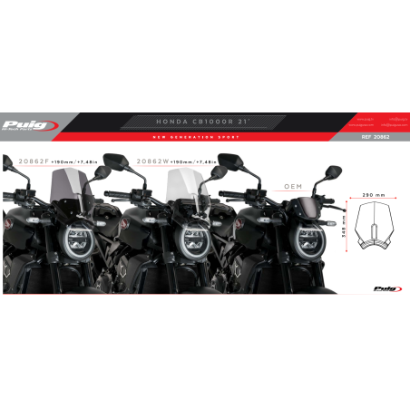Bulle Honda CB1000R Neo Sports Cafe 2021- / Puig 20862 Coloris Transparent