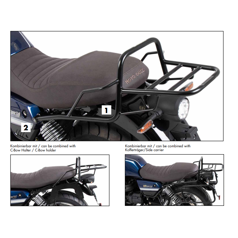 Support top-case V7 Stone Special Edition / Hepco 654558 01 01