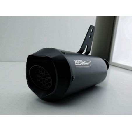 Silencieux homologué Avion X-Exhaust MISTRAL MOTO-GUZZI V100 STELVIO Finition Inox Satiné