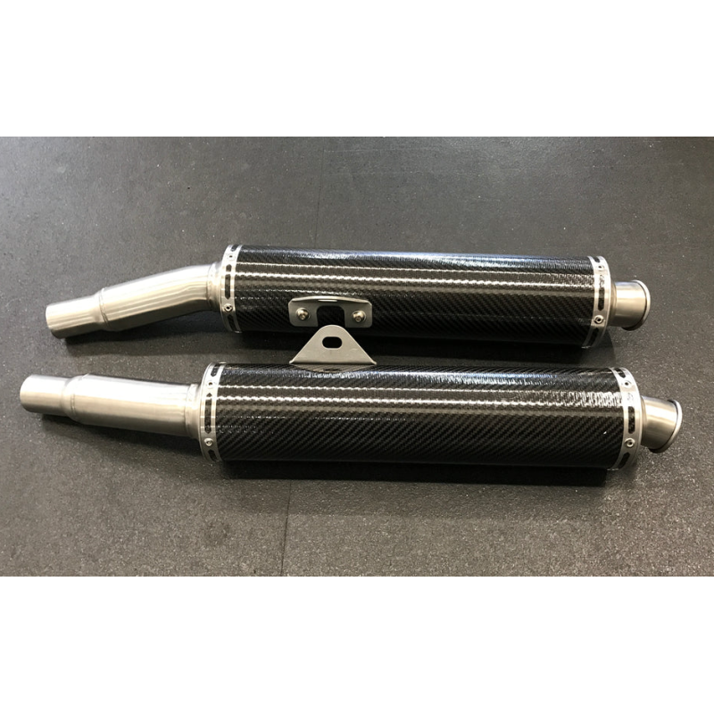 Silencieux Bas Ducati 750 SS de 1991 à 1999 - Silmotor Finition CARBONE